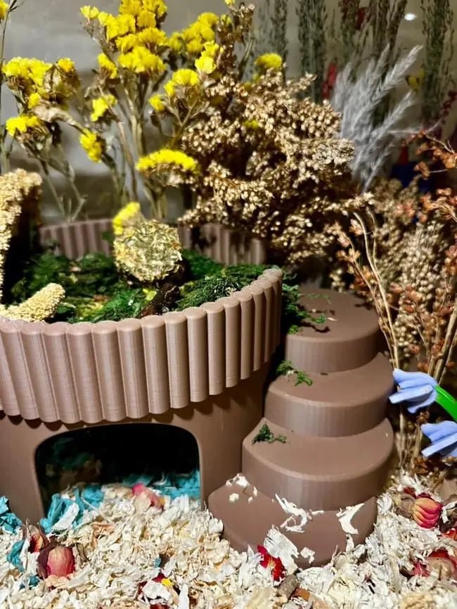 Hamster Hideout – Multi-Level Circular Hide for Syrian & Dwarf – RoseLark